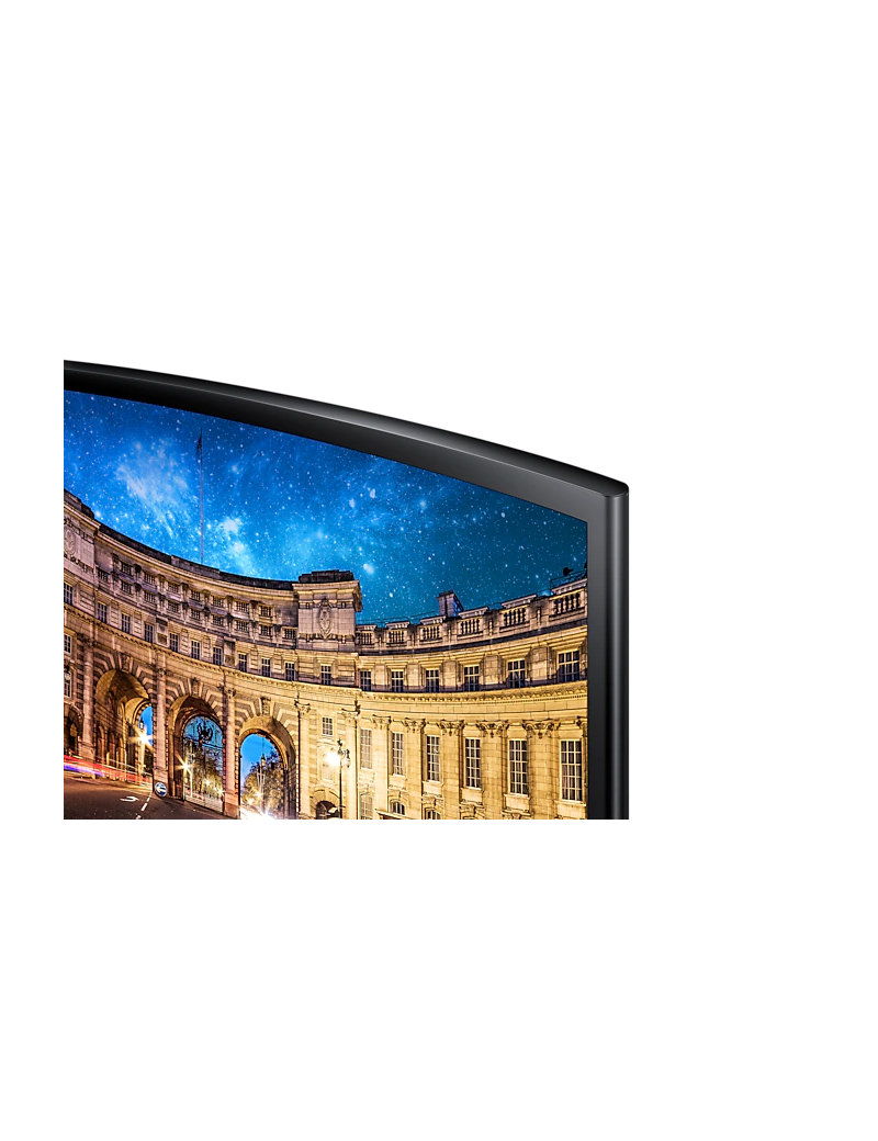 24" Curved Monitor CF390 with Super Slim and Sleek Design Color Black ...